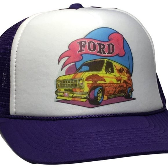 Accessories | Retro 8s Econoline Ford Van Trucker Hat Ford Van Hat ...